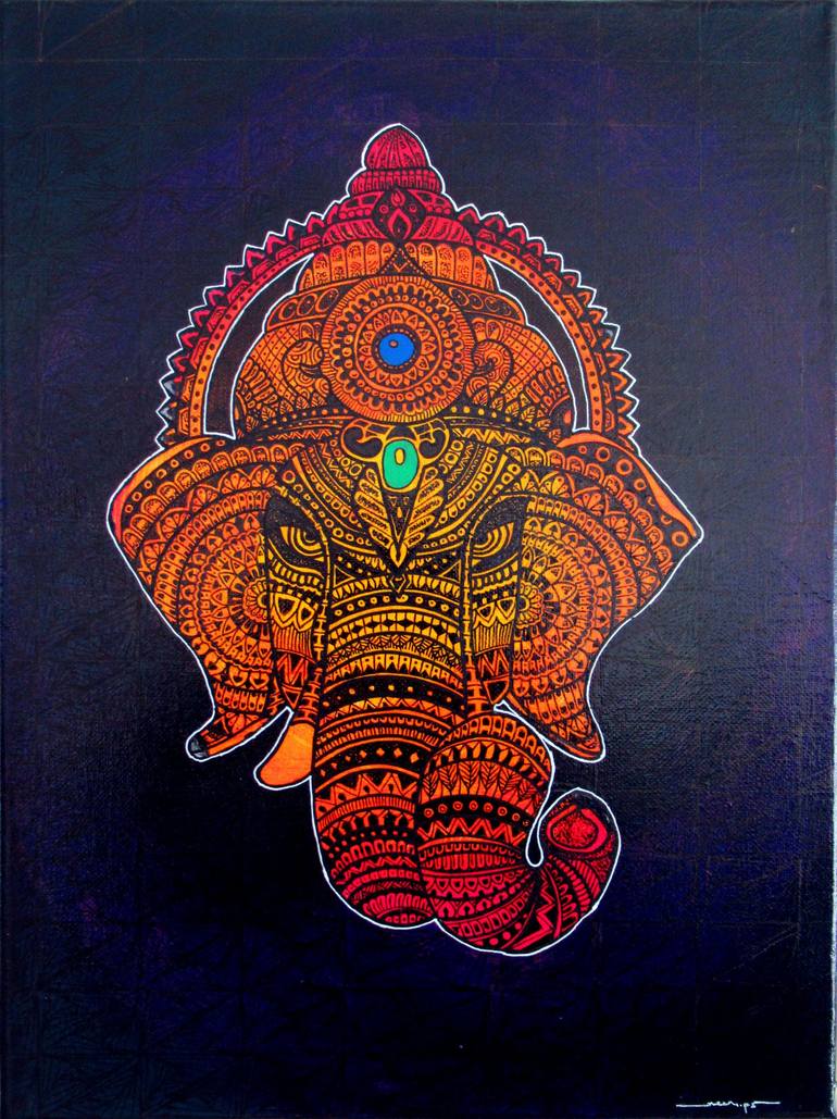 Abstract Geometric / Art of Mandala / Modern Art / Ganesha Painting by ...