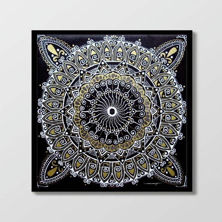 Black Mandala / Abstract Geometric / Art of Mandala Drawing by Neena ...