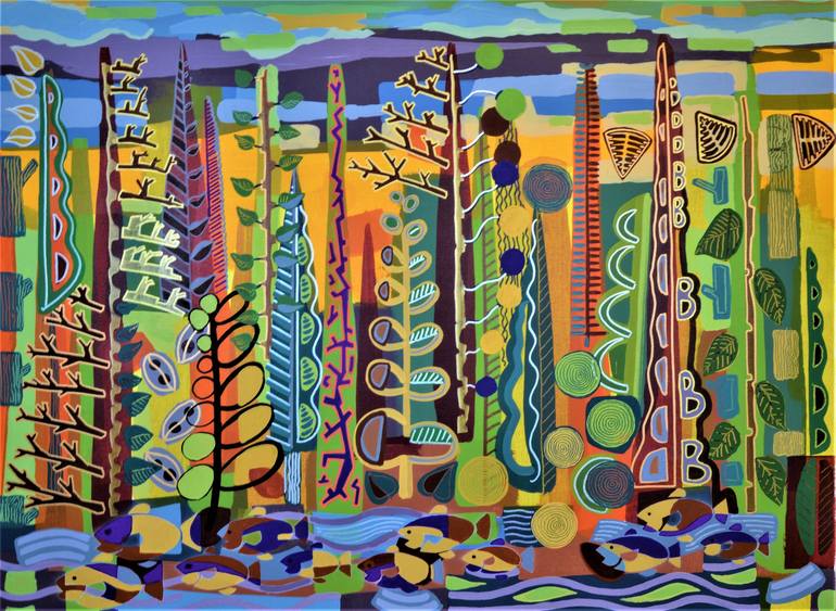 Fishin For Herman Painting by Brian Lockett | Saatchi Art