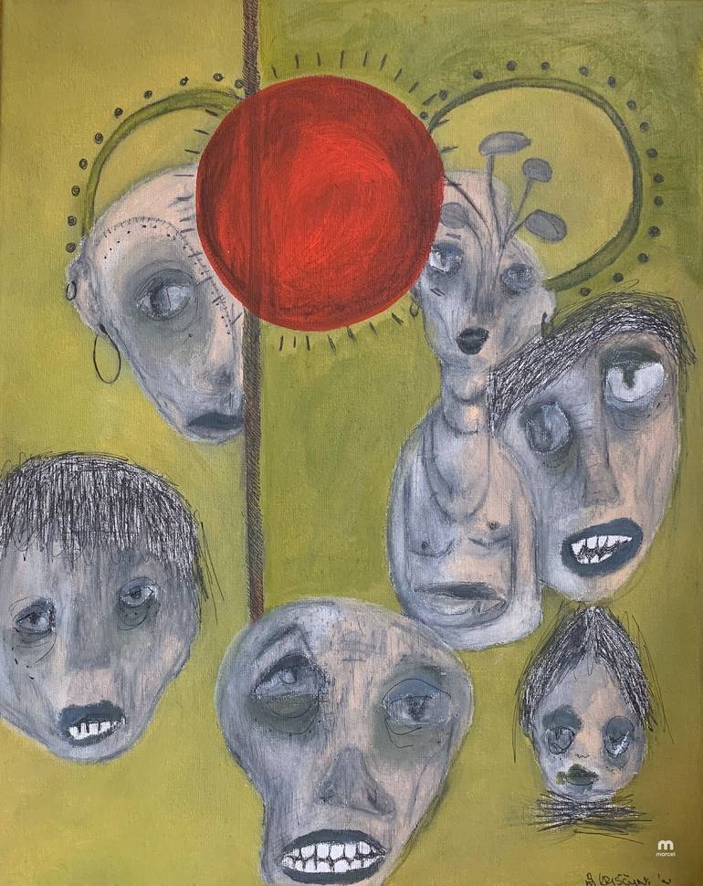 HOW PATHETIC IS UNIVERSE Painting by Marta Krishchuns | Saatchi Art