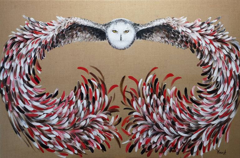 Owl, fabulous owner of the night! Painting by Anastasia Woron | Saatchi Art