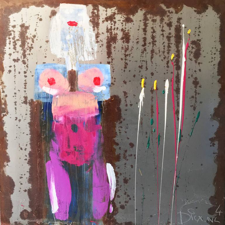 The Metal DICX Lady Painting by Dick Evers | Saatchi Art