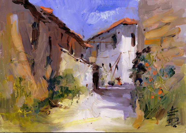 OLD FARMHOUSE Painting by ANNE FARRALL DOYLE FINE ART | Saatchi Art