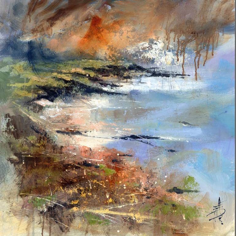 CLIFFS OF MORNING Painting by ANNE FARRALL DOYLE FINE ART | Saatchi Art