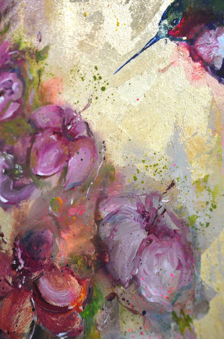 Humming Bird Painting by Luba Martlet | Saatchi Art