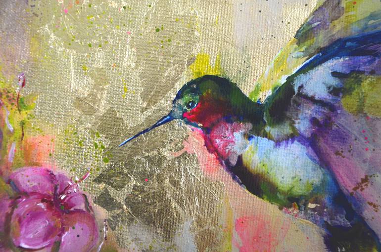 Humming Bird Painting by Luba Martlet | Saatchi Art