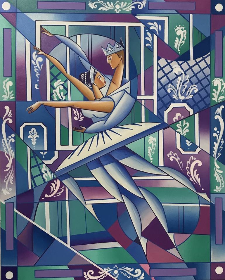 «Ballet» cubism № 00175 Painting by Apollonas Soben | Saatchi Art
