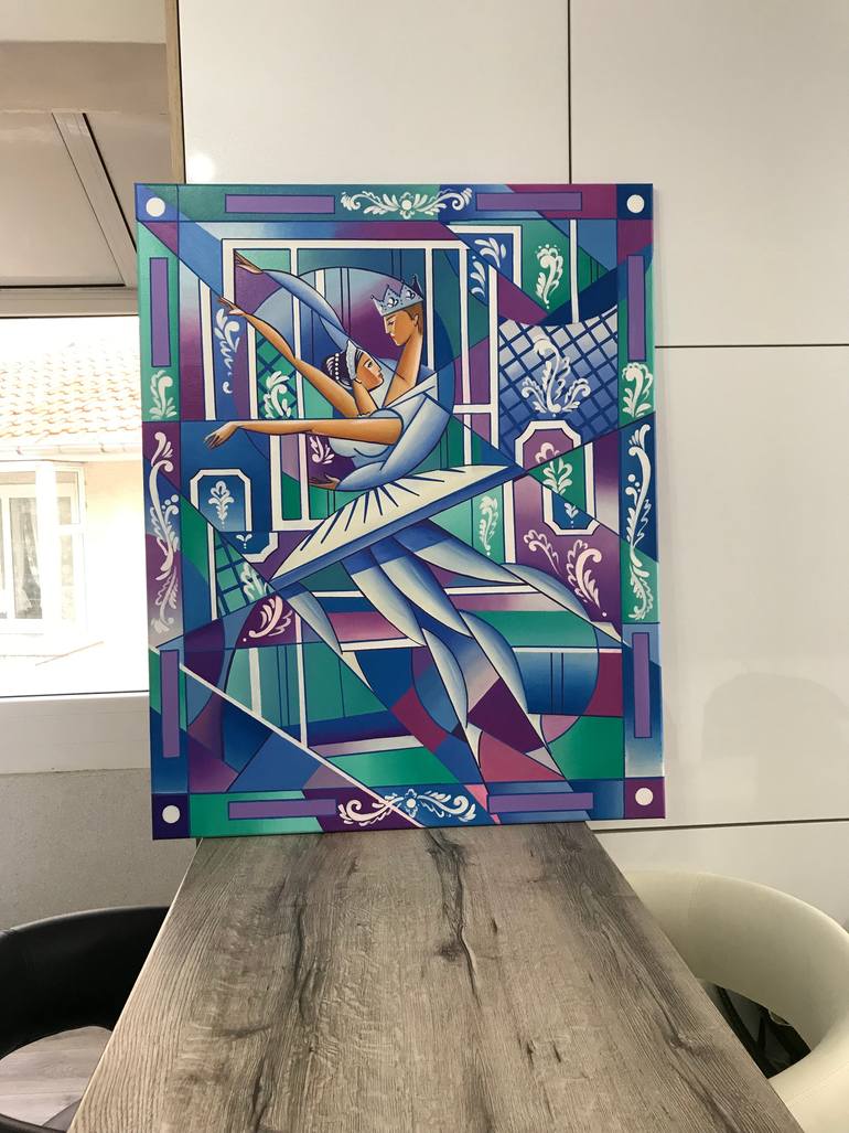 «Ballet» cubism № 00175 Painting by Apollonas Soben | Saatchi Art