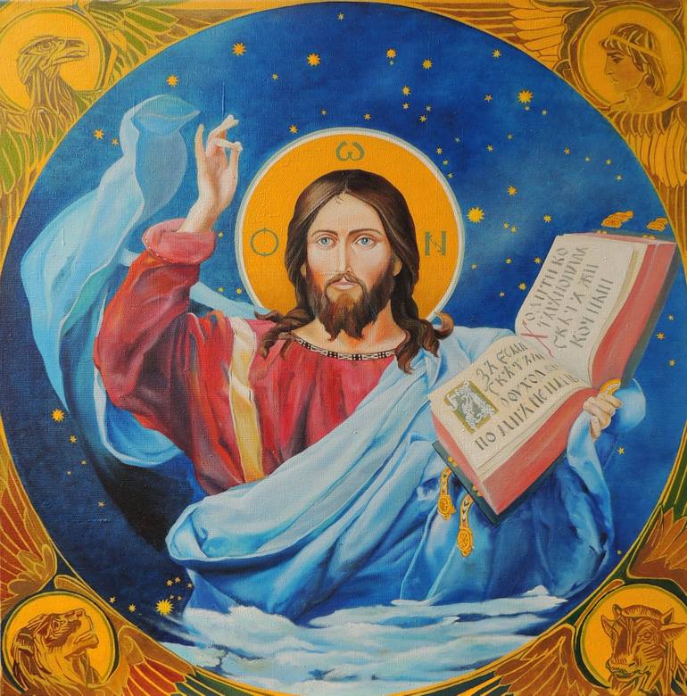 Reproduction of Viktor Vasnetsov's painting Christ the Almighty ...