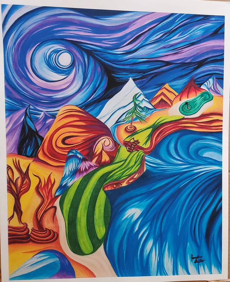 Abstract Golf Hole Drawing by Jonathan Gallas | Saatchi Art