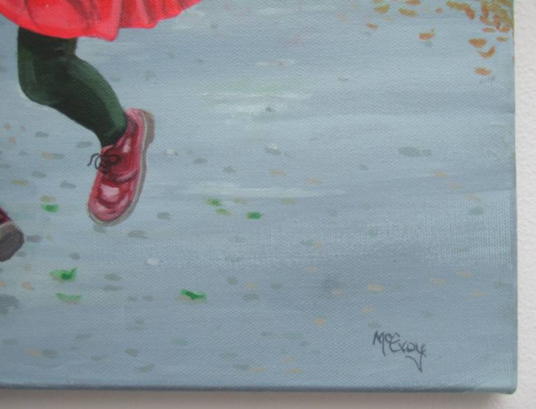 Little Red Dog Painting by Michael McEvoy | Saatchi Art