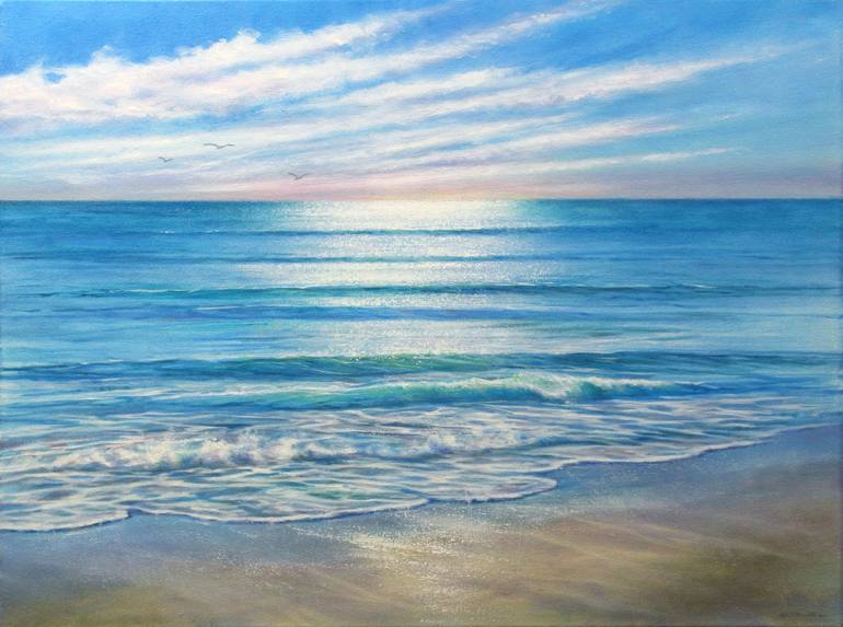 Into The Blue Painting by Stella Dunkley | Saatchi Art