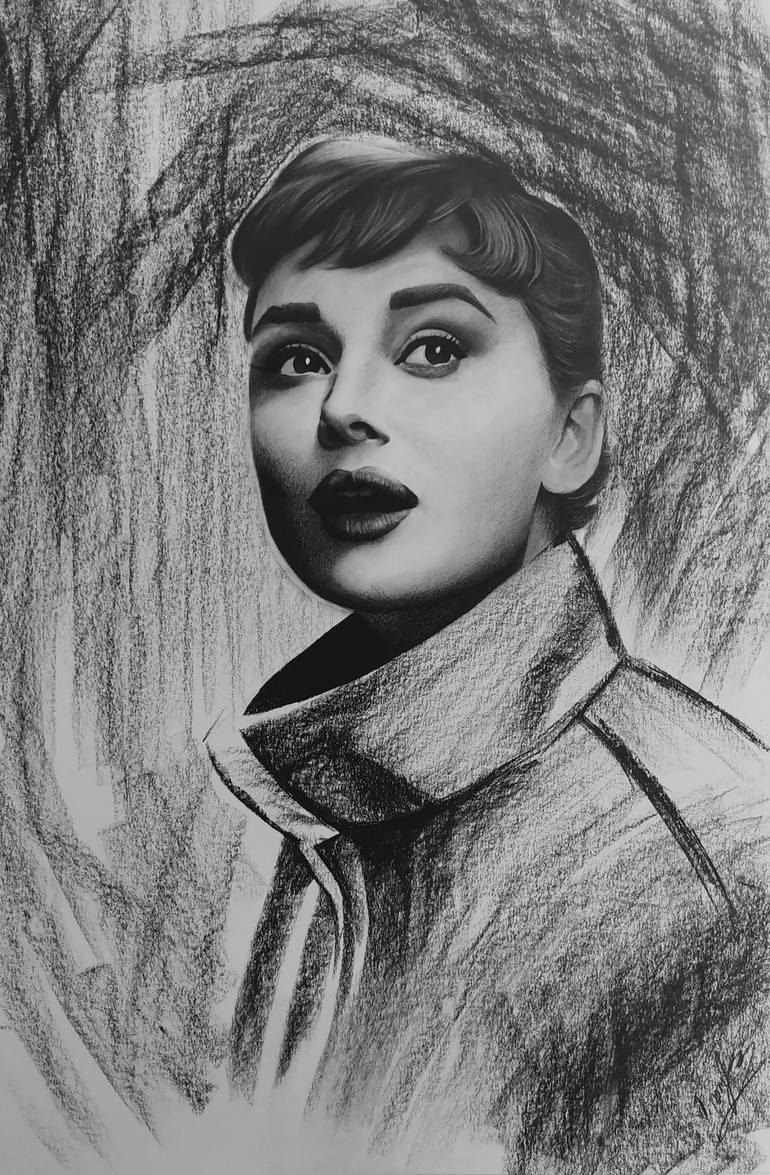 audrey Drawing by Mariam Darchiashvili | Saatchi Art