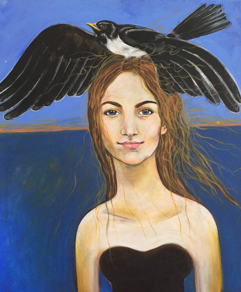 birds nest Painting by Alexandra Frank | Saatchi Art