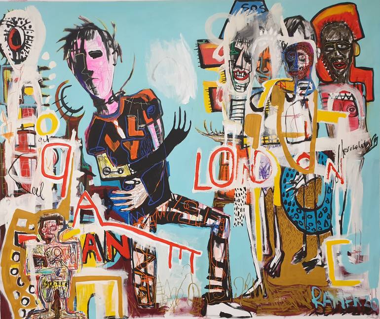 Lilley white, street performer Painting by Marc Rayner | Saatchi Art