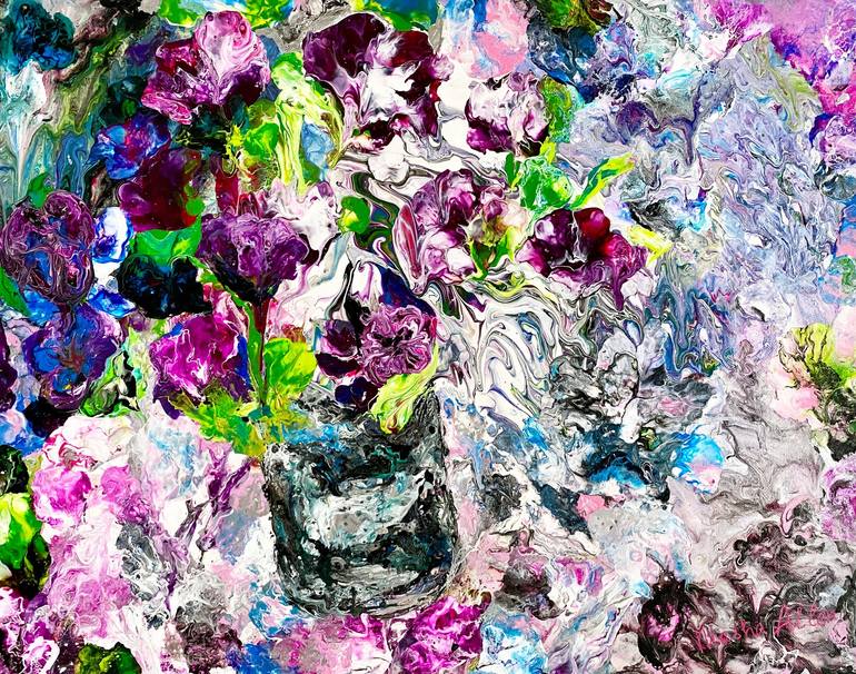 Vulnerable Violets Painting by Masha Allen | Saatchi Art