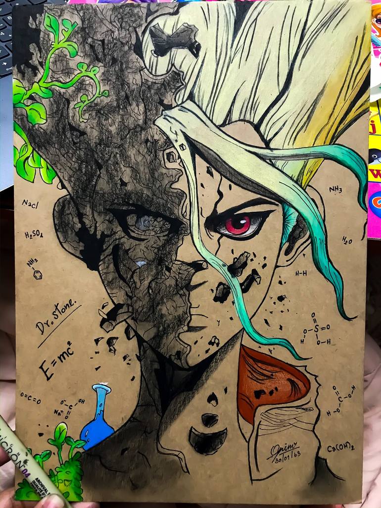Dr.stone Drawing by WACHIRAYA KAMSAN | Saatchi Art