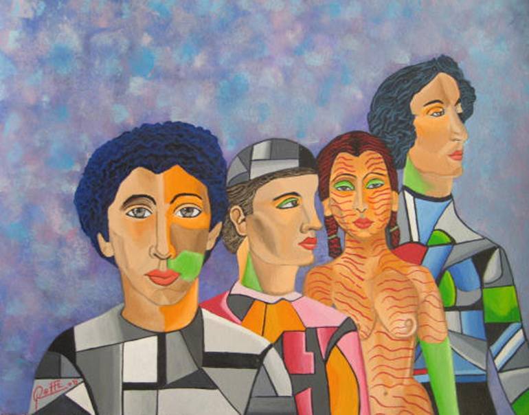 THEATRICAL TROUPE Painting by Sergio Roffe | Saatchi Art