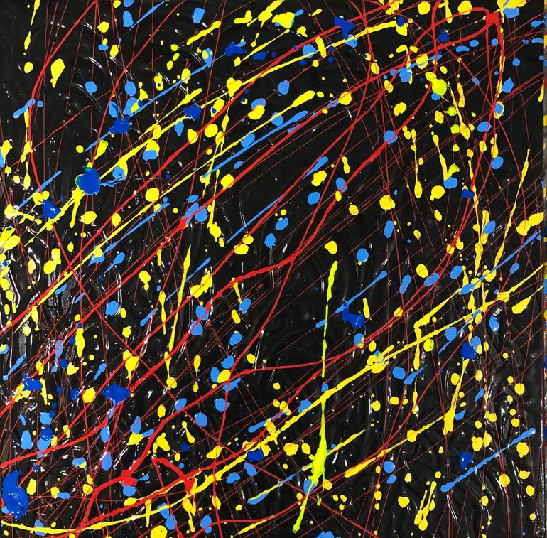 Primary Color Storm Painting by Drew Driver | Saatchi Art