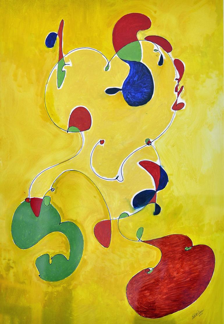 thought in yellow Painting by scott adams | Saatchi Art