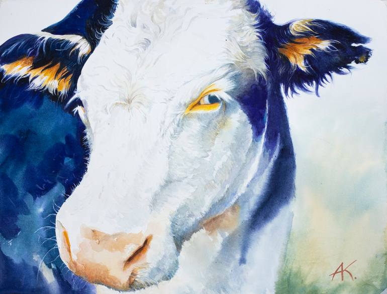 Belted Galloway Painting by Andrey Kurochkin | Saatchi Art