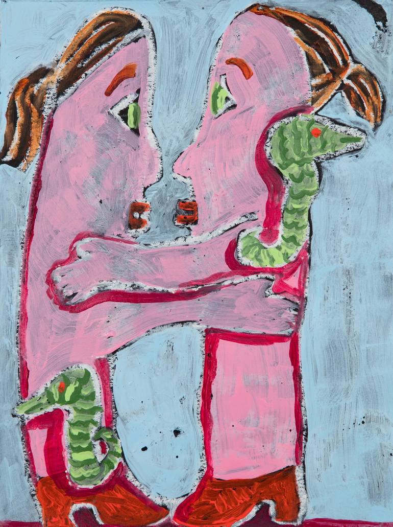 The Hug Drawing by Jane Zweibel | Saatchi Art