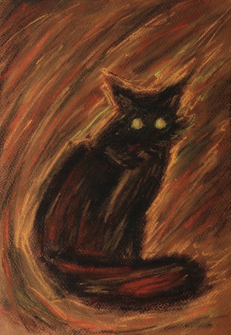 Faust, a thunderbolt cat Drawing by Alina Danilova | Saatchi Art
