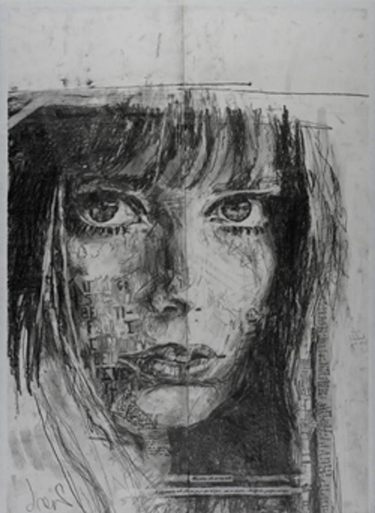 Jane Birkin Drawing by Drew Walker | Saatchi Art