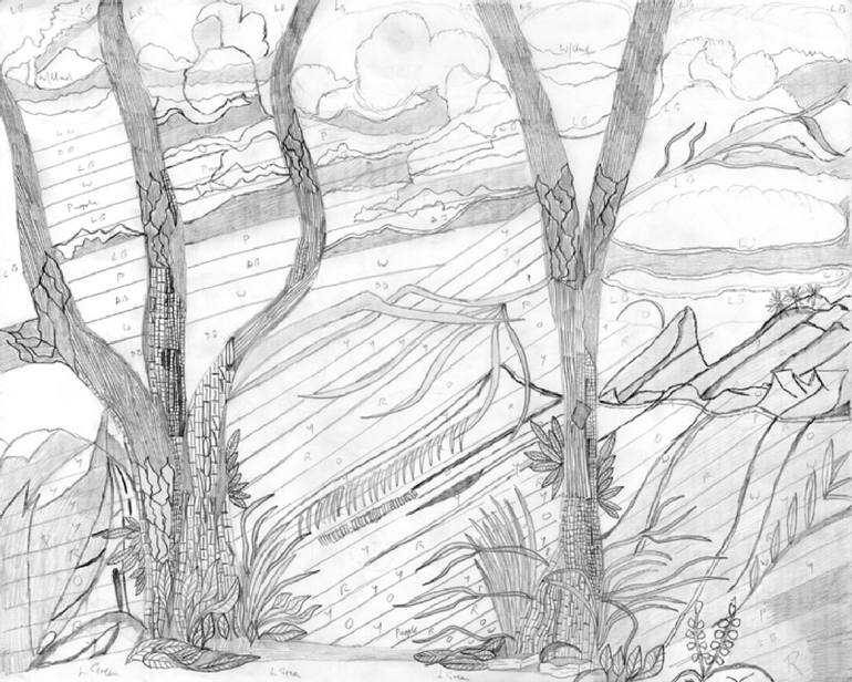 treesand my strengthnandvigour Drawing by Denis Maguire | Saatchi Art