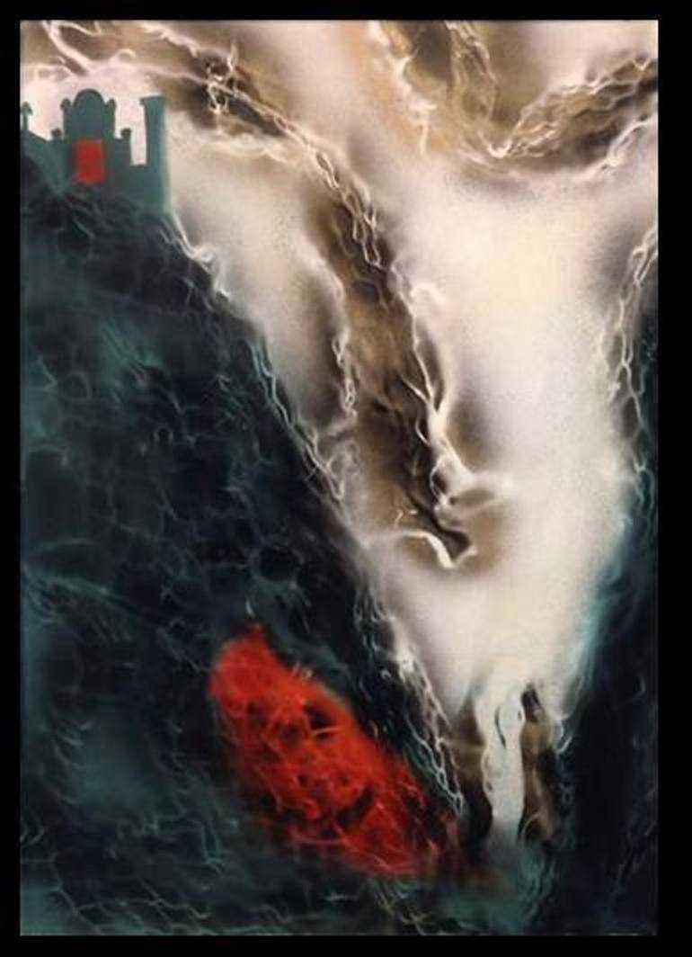 The Red Chateau Painting by Sevil Soyer | Saatchi Art