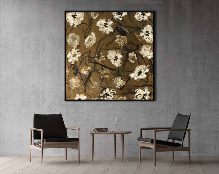 Abstract expressionist flower botanic plant nature Digital by Min ZHANG ...