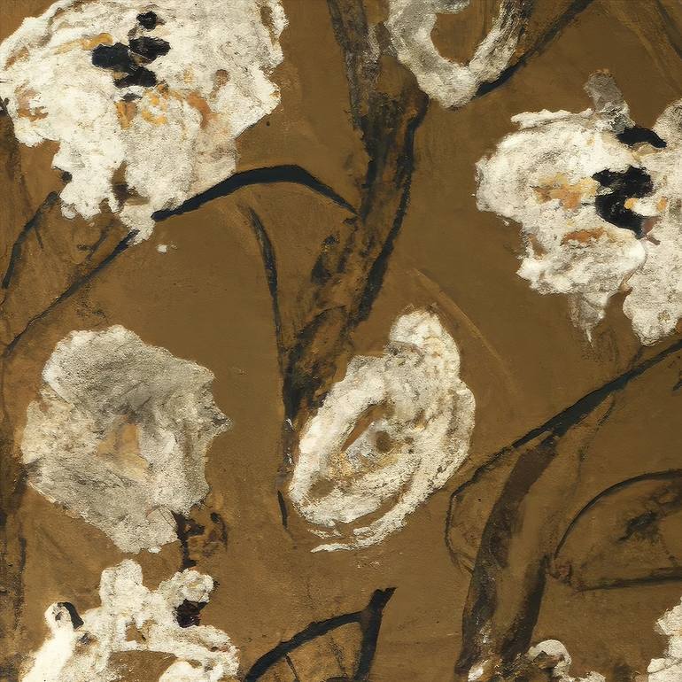 Abstract expressionist flower botanic plant nature Digital by Min ZHANG ...