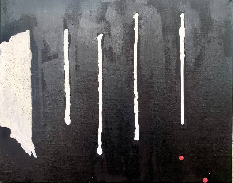 White Lines Painting by Emily Collins | Saatchi Art