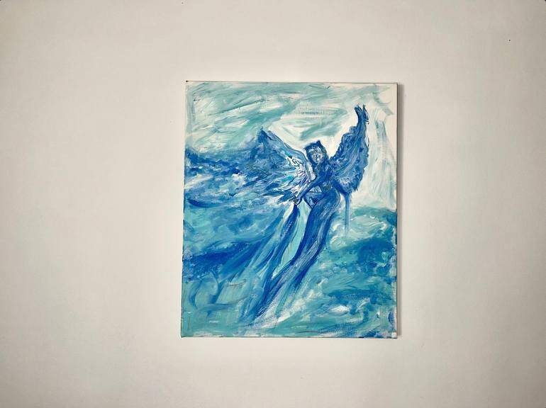 The Blue Angel Painting by Eva Konstantinou | Saatchi Art United Kingdom
