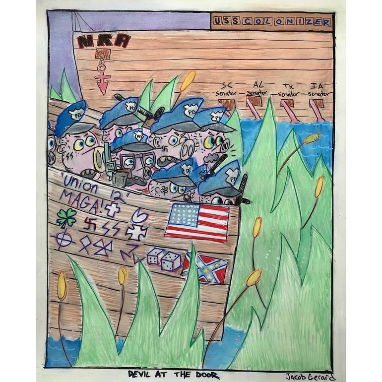 Colonizers Painting by Jacob Gerard | Saatchi Art