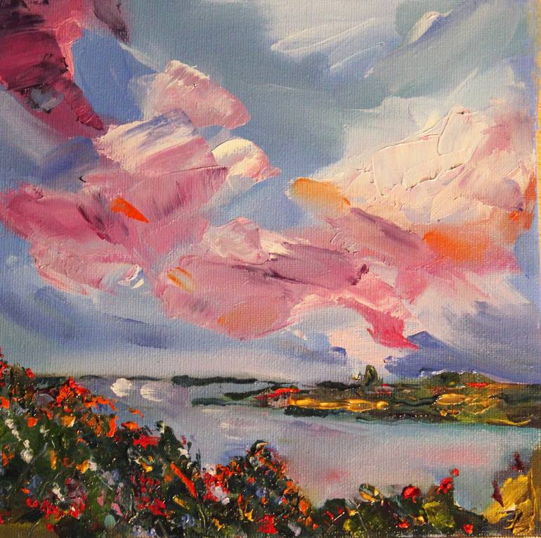 Blooming sky Painting by Anna Goncharova | Saatchi Art