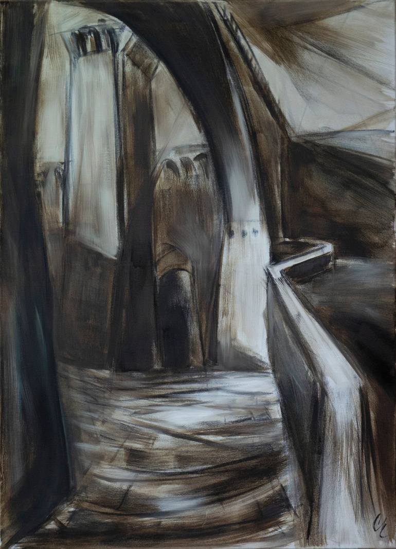 Medieval village Painting by Costanza Mazzapicchio | Saatchi Art