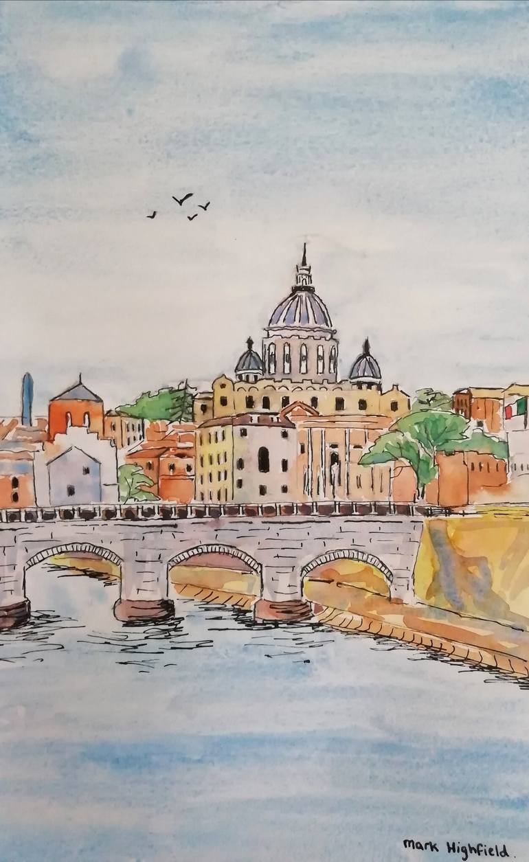 Vatican City, Rome. Painting by Mark Highfield | Saatchi Art