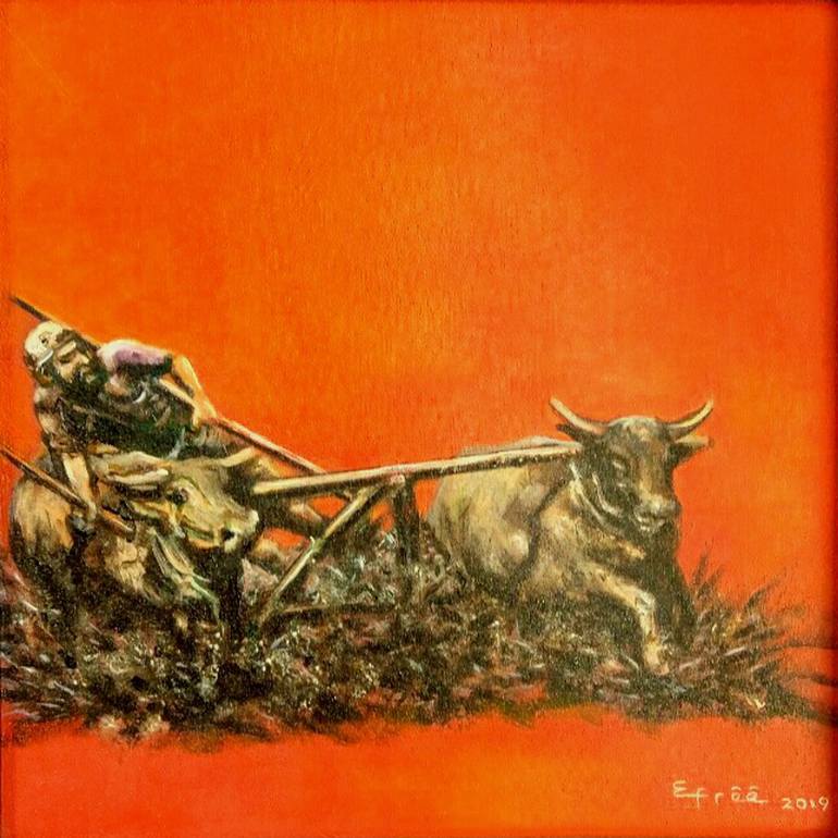 karapan sapi Painting by Evrie Irmasari | Saatchi Art
