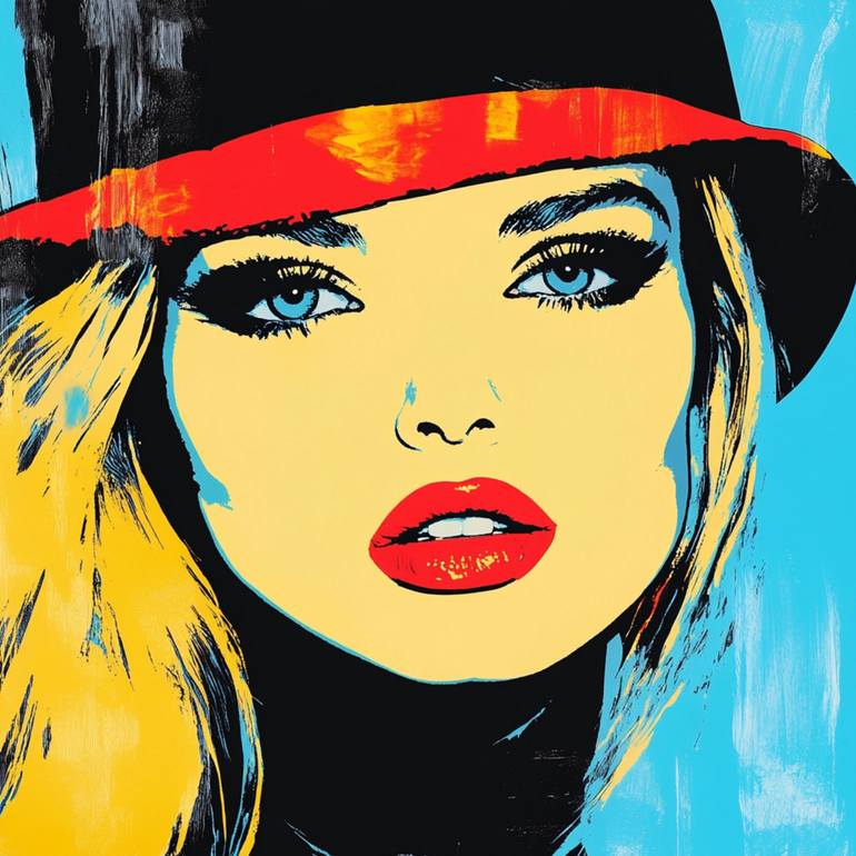 BLONDIE Painting by Poptonicart Claudia Sauter-Steiger | Saatchi Art