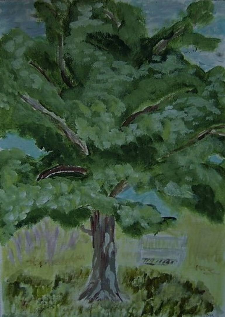 Tree in English park Painting by Oliver Garman | Saatchi Art
