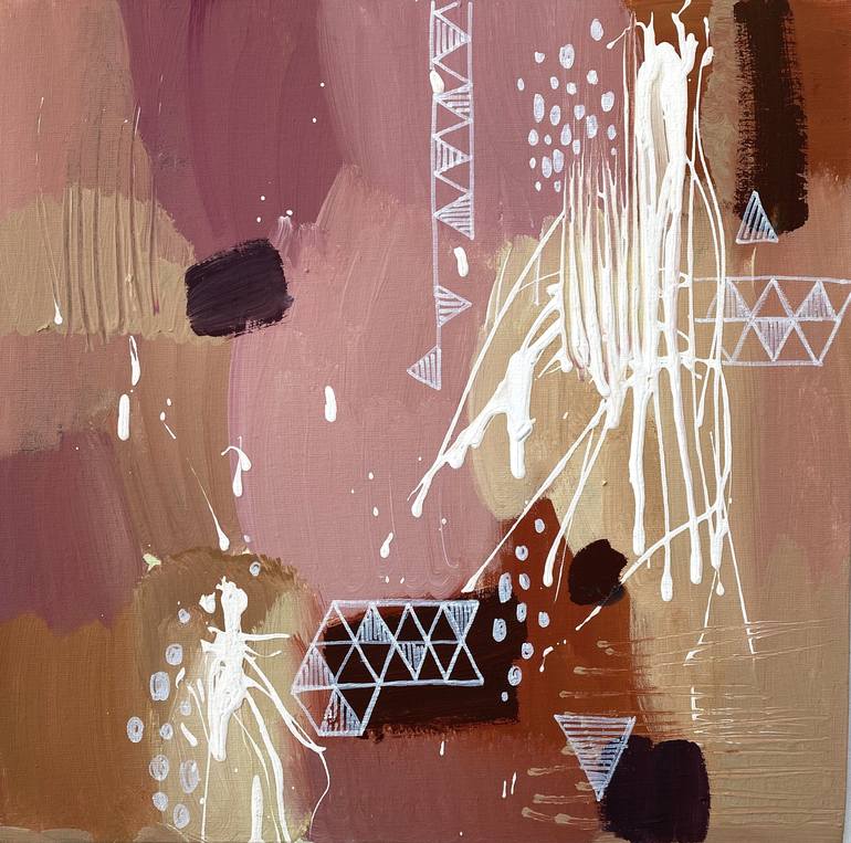 Geometric rain Painting by Ksenia Liubavina | Saatchi Art