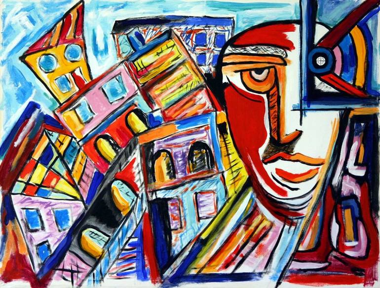 Chaotic City 8 Painting by Francesco Contarini | Saatchi Art