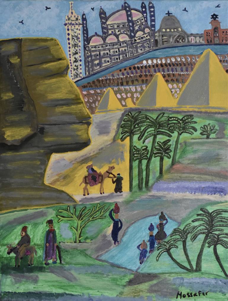 The Guardian of Egypt Painting by Dodi Mossafer | Saatchi Art