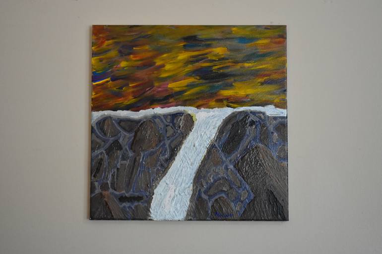 Fallingwater Painting by Dodi Mossafer | Saatchi Art