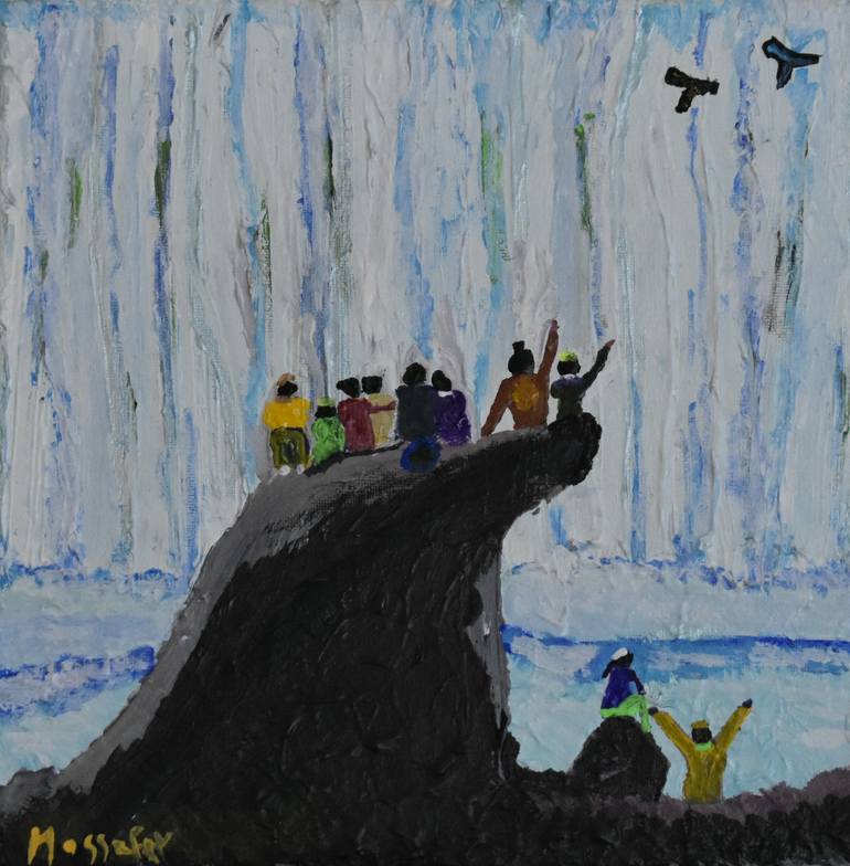 The Two Birds Painting by Dodi Mossafer | Saatchi Art