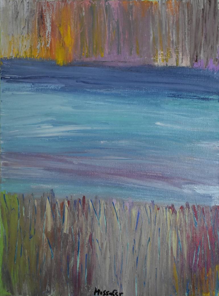 The Blue River Painting by Dodi Mossafer | Saatchi Art