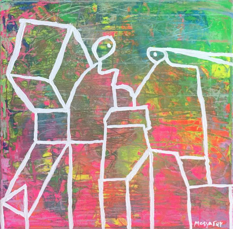 The Meeting Painting by Dodi Mossafer | Saatchi Art