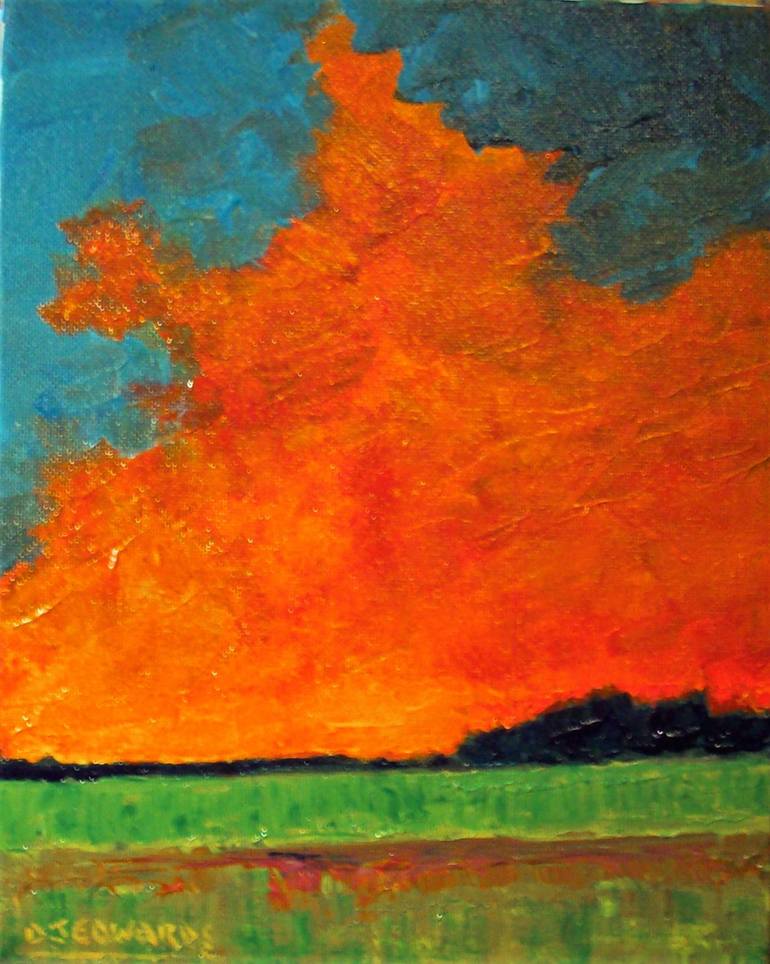 After Sunset Painting by David Edwards | Saatchi Art