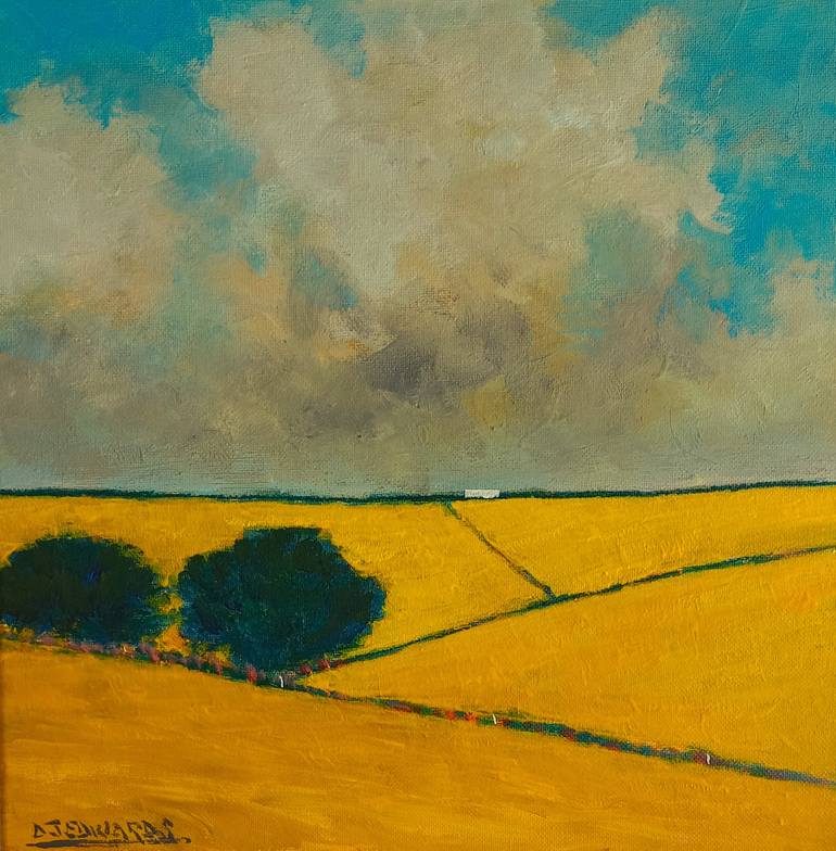 FARM IN SUMMER Painting by David Edwards | Saatchi Art